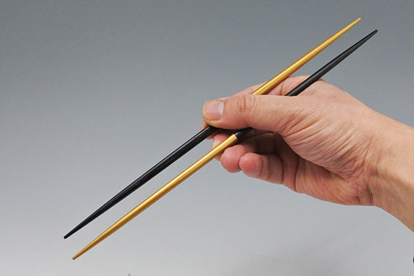 [For serving] Wooden Ichimatsu Rikyu Chopsticks 27cm - Ninja Kitchen Market